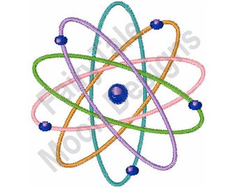 Atom Symbol Machine Embroidery Design - Etsy