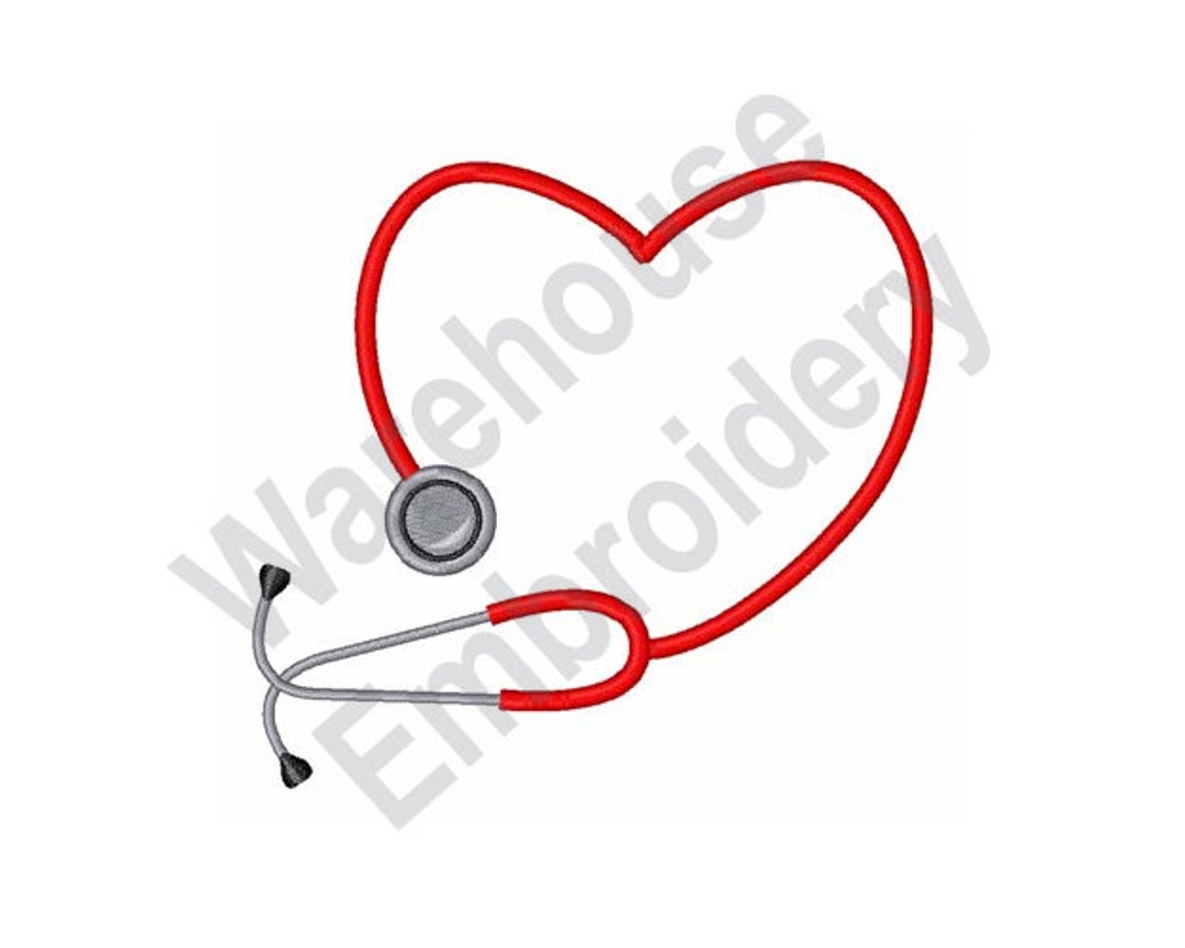Stethoscope Heart - Machine Embroidery Design, Heart Doctor Embroidery ...