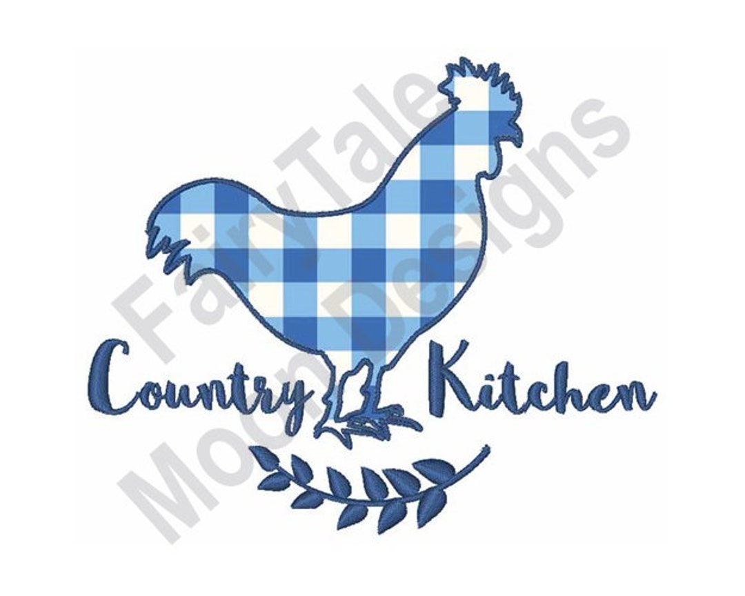 Country Kitchen Applique - Machine Embroidery Applique Design, Rooster ...