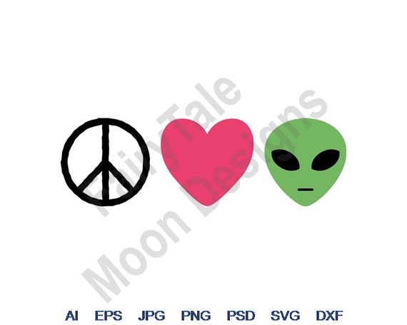 Alien Peace Sign SVG Scrapbooking Papercraft etna.com.pe