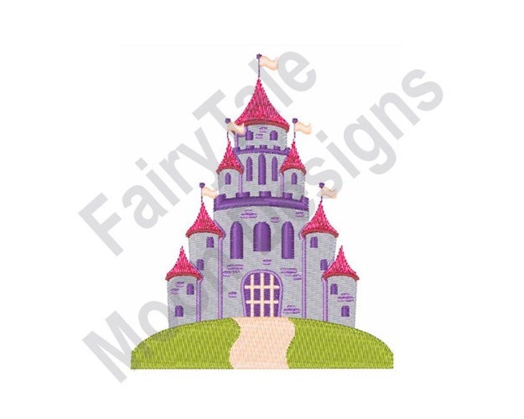 Princess Castle Machine Embroidery Design, Royal Castle Embroidery ...