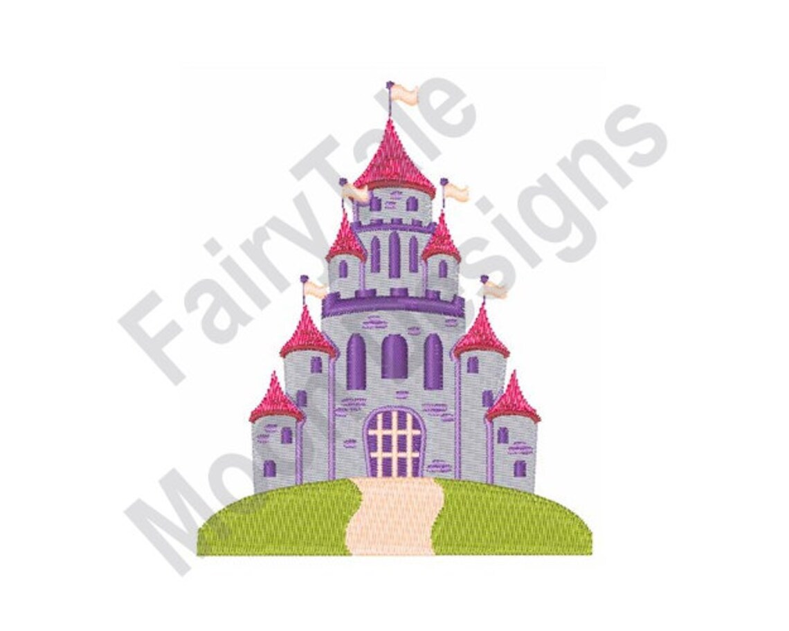 Princess Castle Machine Embroidery Design Royal Castle - Etsy