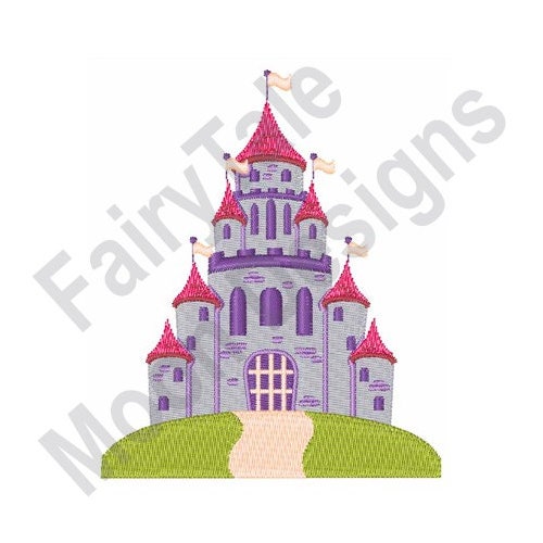 Fairy Tale Castle Filled Machine Embroidery Design 3 Design | Etsy