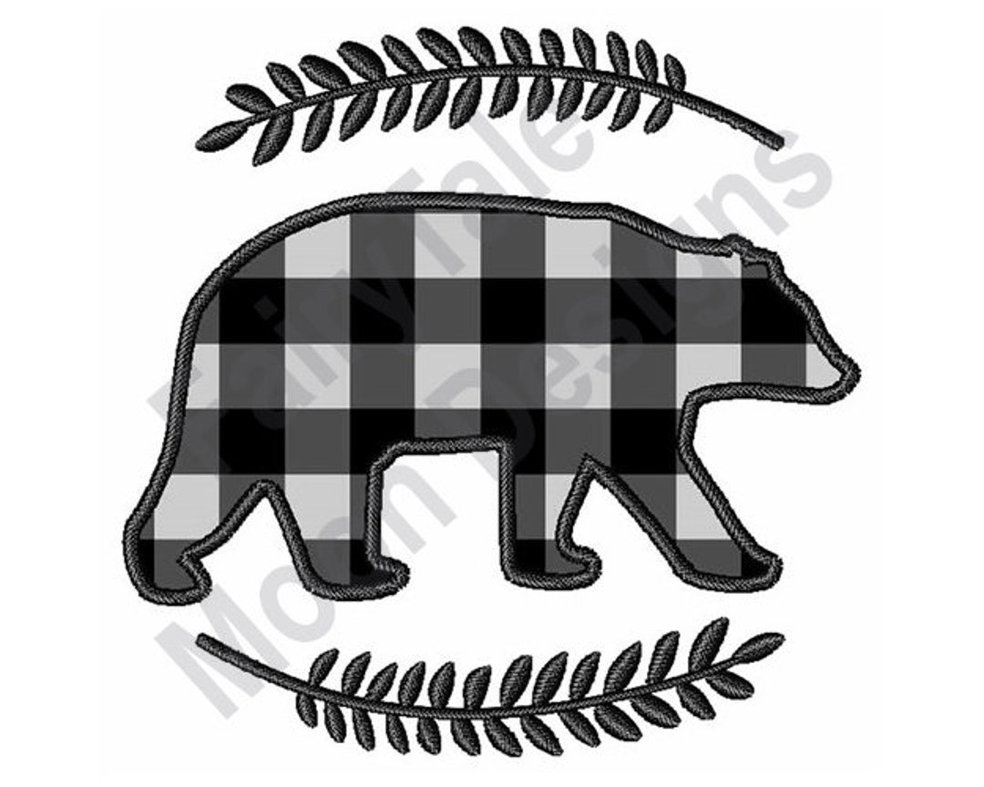 APPLIQUE Bear - Machine Embroidery Design, Black Bear Applique ...