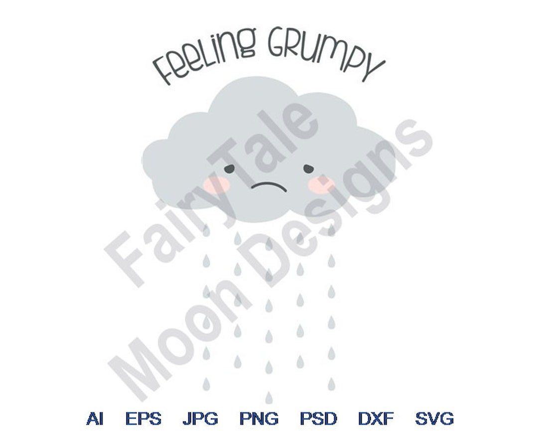Feeling Grumpy Svg, Dxf, Eps, Png, Jpg, Vector Art, Clipart, Cut File ...