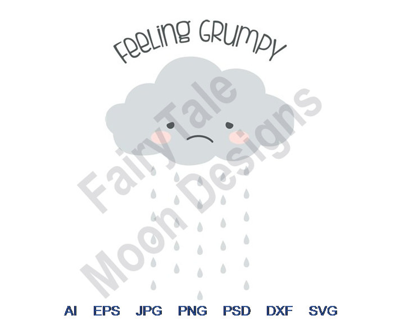 Feeling Grumpy Svg Dxf Eps Png Jpg Vector Art Clipart - Etsy