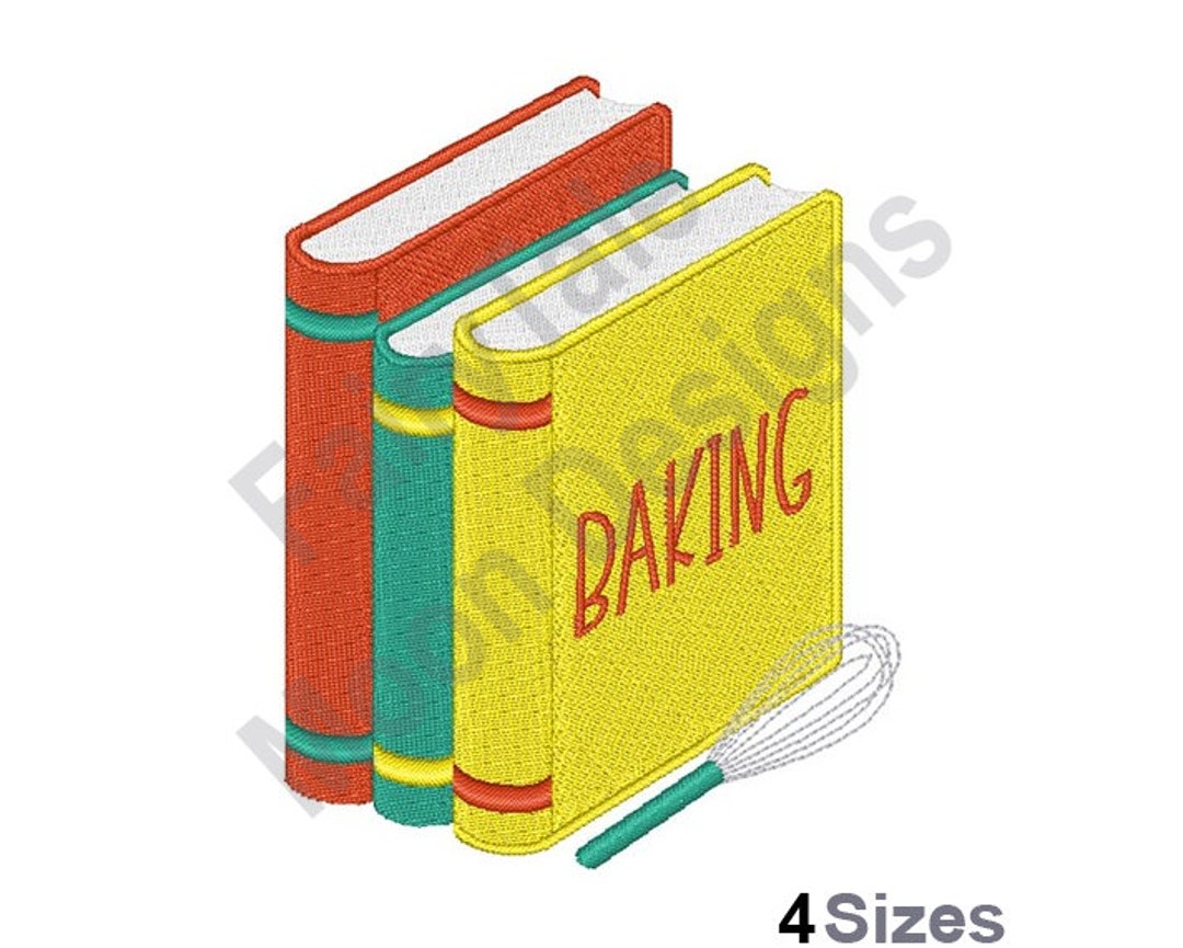 Baking Books - Machine Embroidery Design, Kitchen Cookbooks Embroidery ...