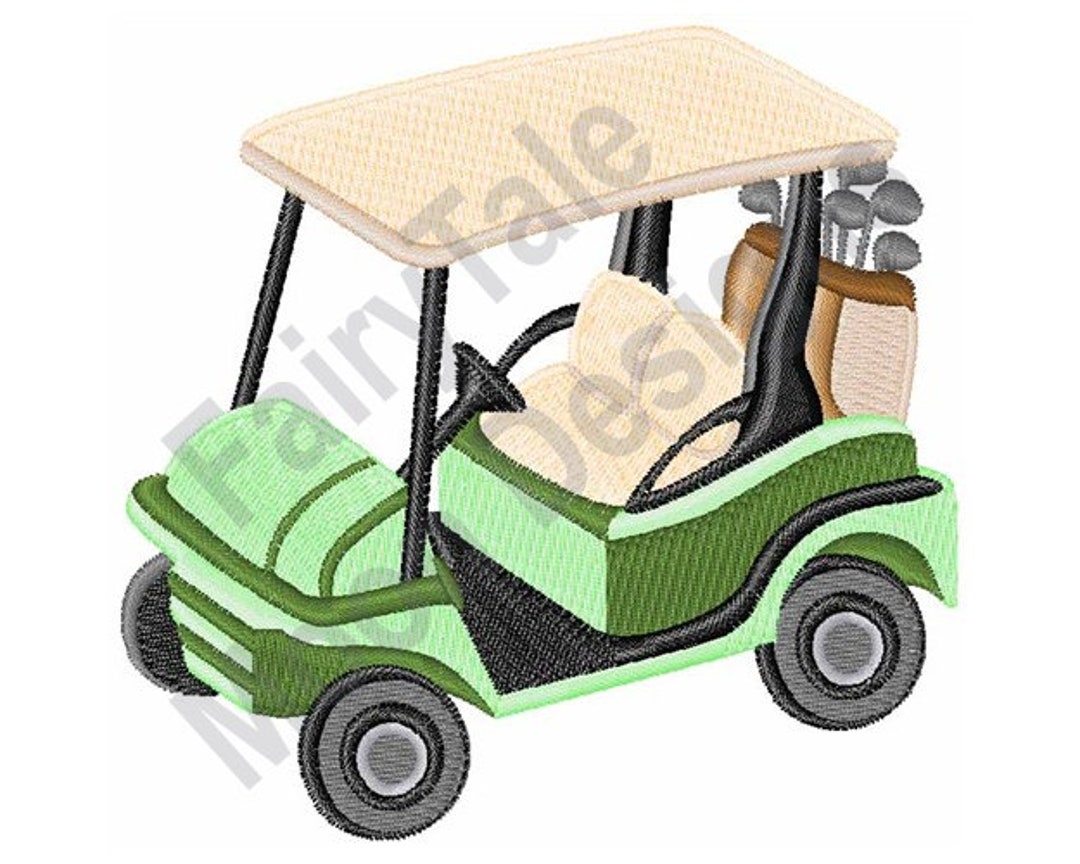 Golf Cart - Machine Embroidery Design, Golfing Embroidery Pattern, Golf ...