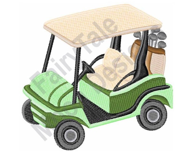 Golf Cart Machine Embroidery Design Golfing Embroidery - Etsy