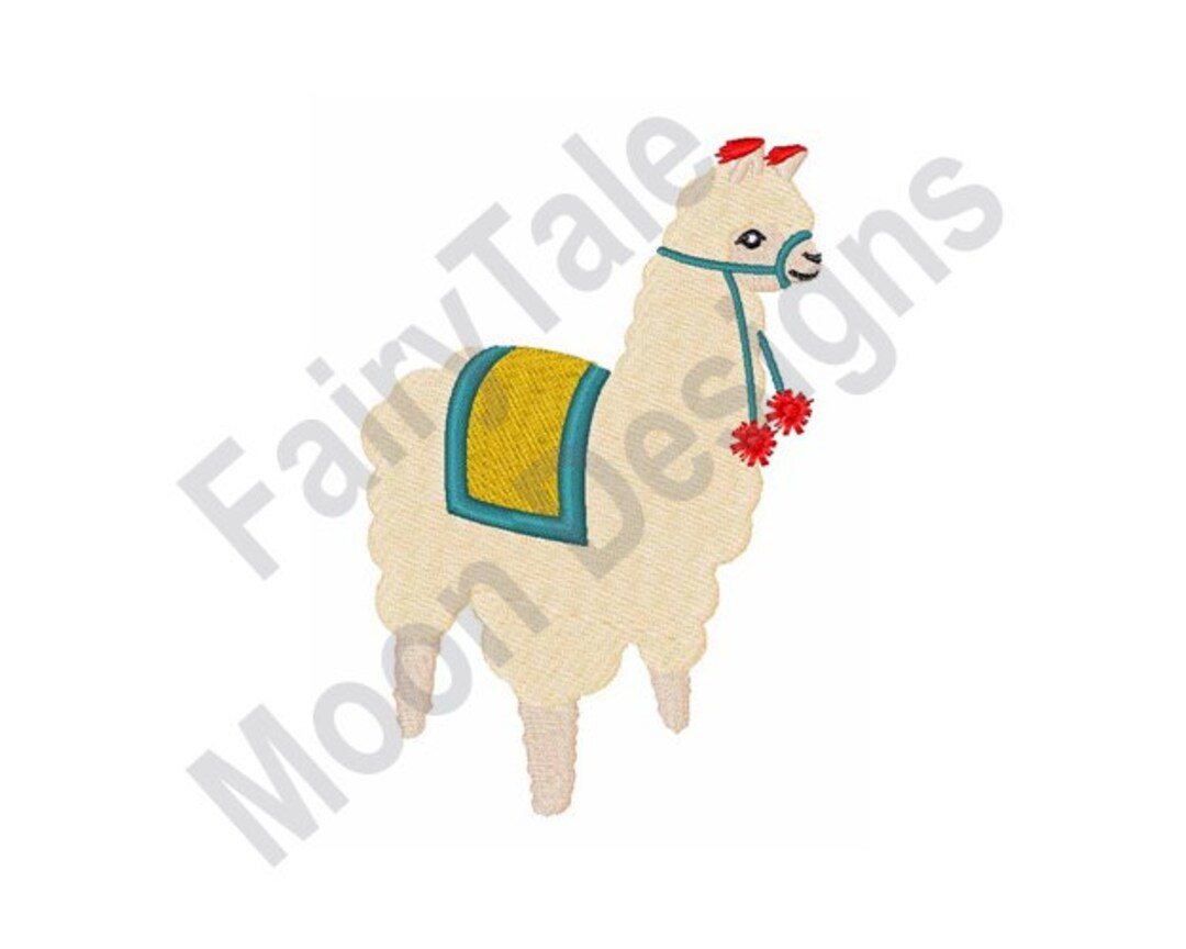 Alpaca Machine Embroidery Design - Etsy