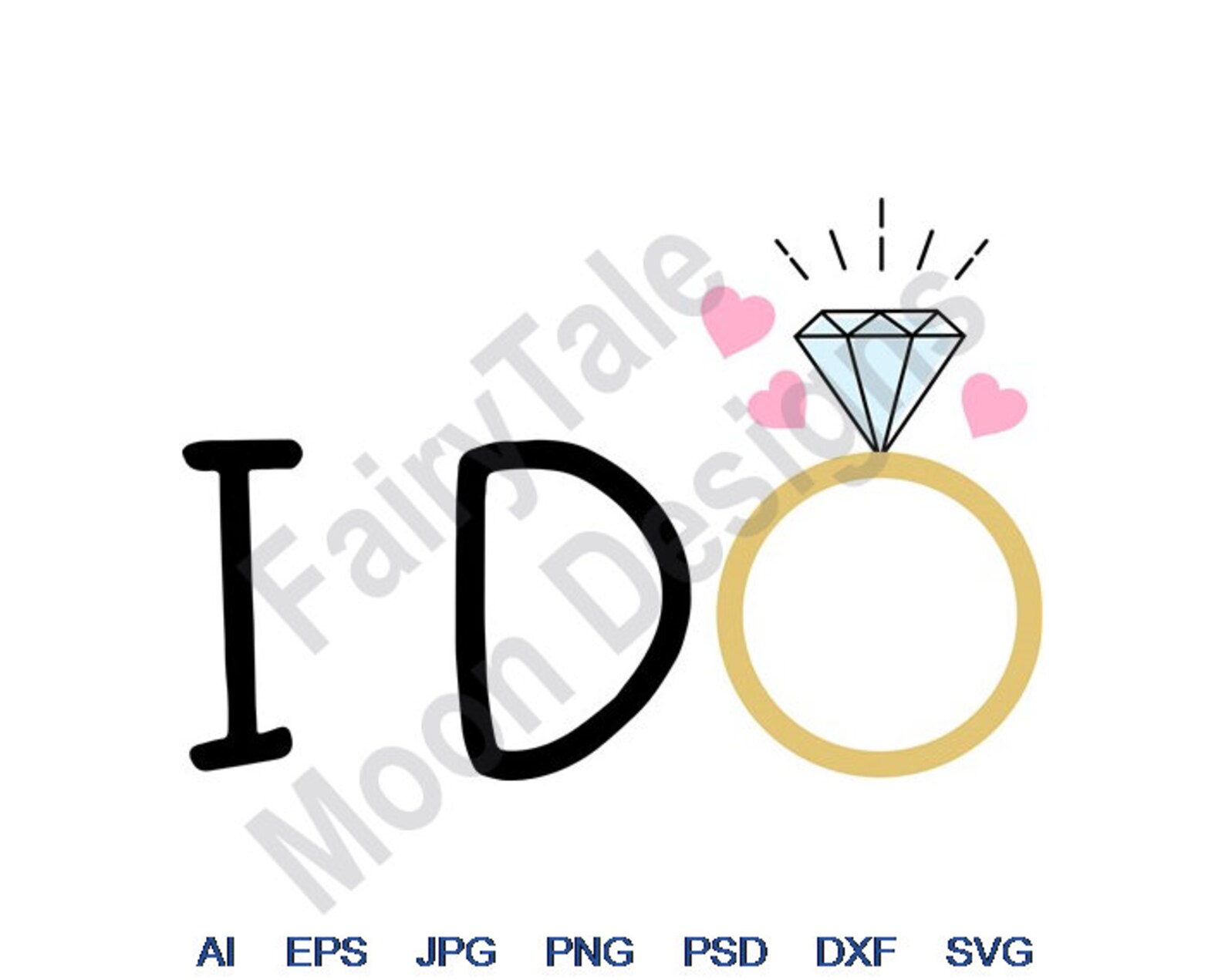I Do Svg Dxf Eps Png Jpg Vector Art Clipart Cut File - Etsy