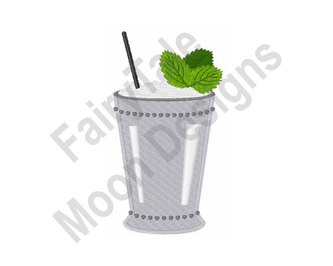 Mint Julep - Machine Embroidery Design, Cocktail Drink Embroidery ...