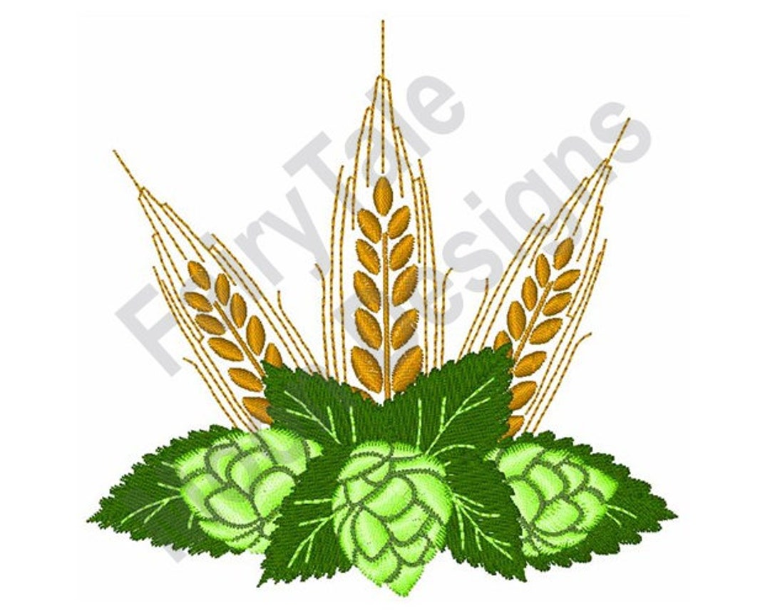 Hops & Barley - Machine Embroidery Design - Etsy