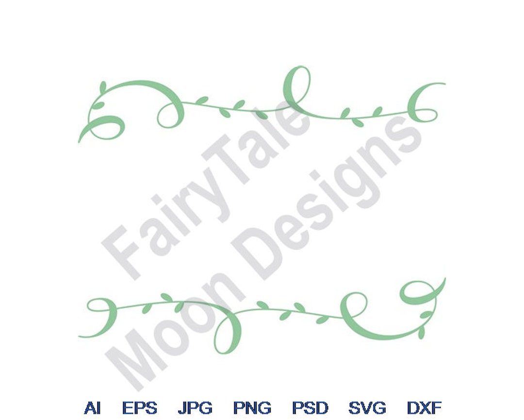 Vine Border Svg, Dxf, Eps, Png, Jpg, Vector Art, Clipart, Cut File ...