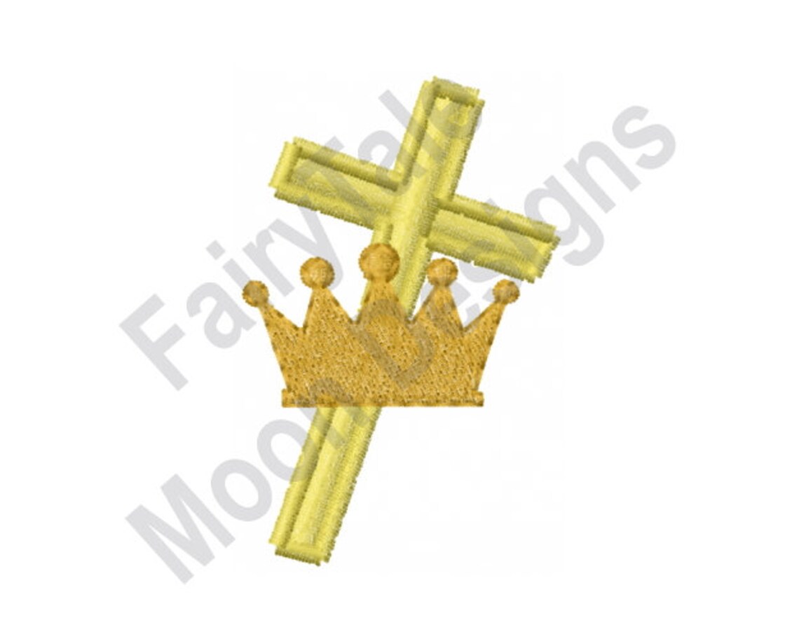 Cross and Crown - Machine Embroidery Design, Christian Cross Embroidery ...