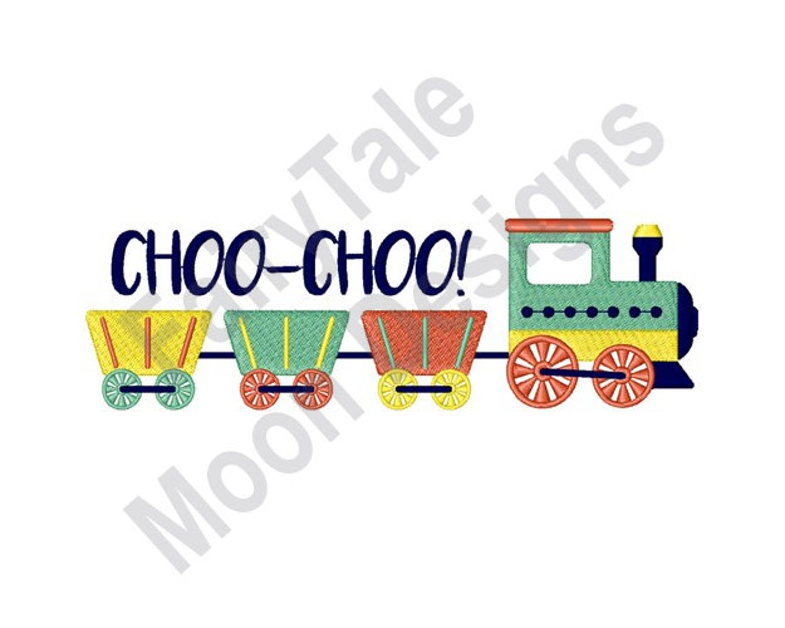 Choo Choo Train Machine Embroidery Design Children's - Etsy
