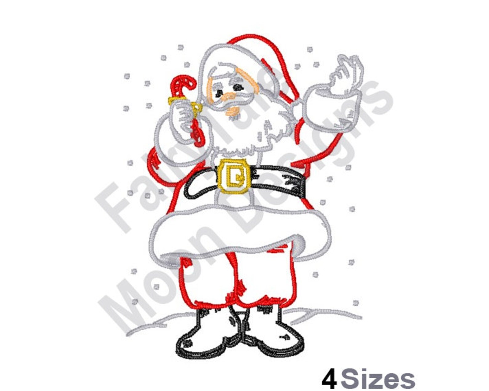 Santa Claus Machine Embroidery Design Santa Claus Outline | Etsy