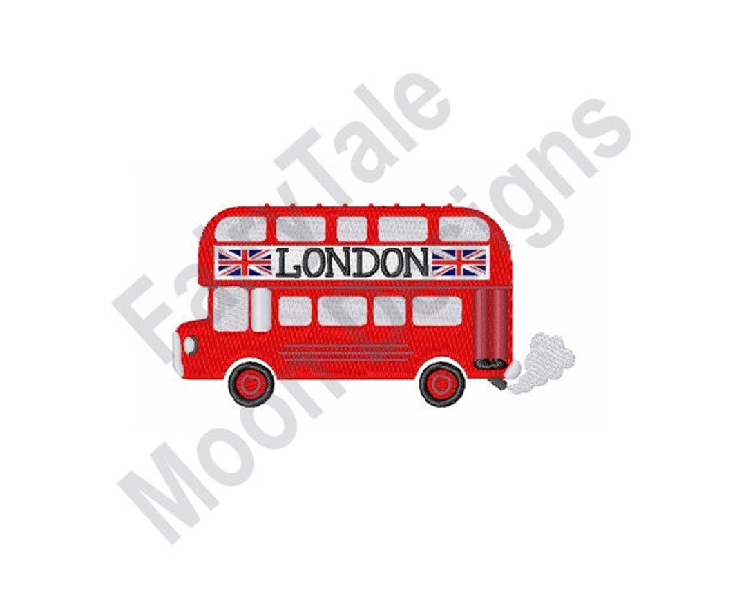 London Double Decker - Machine Embroidery Design, London Bus, Double ...