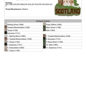 Scotland Castle - Machine Embroidery Design, Scottish Castle Embroidery ...