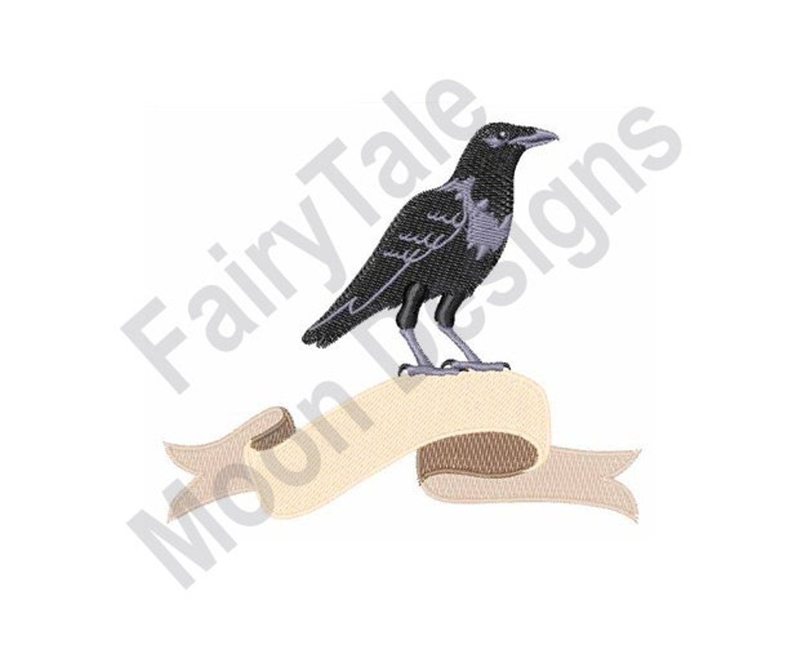 Raven Banner Machine Embroidery Design Common Raven - Etsy
