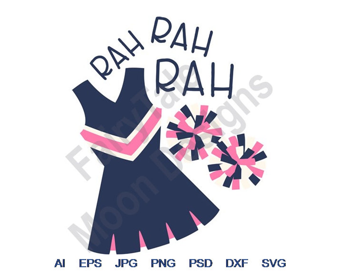 Cheerleader Rah Svg, Dxf, Eps, Png, Jpg, Vector Art, Clipart, Cut File, Cheerleading Costume Svg ...