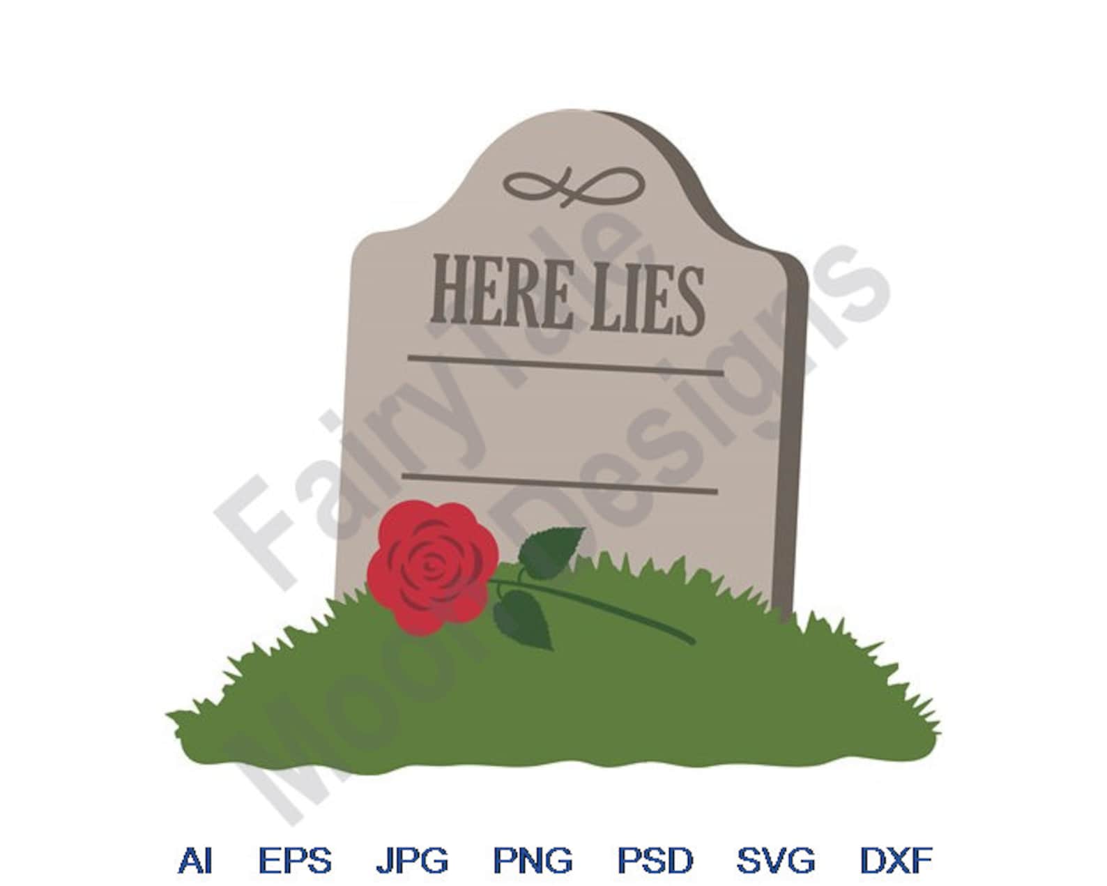 Here Lies Svg Dxf Eps Png Jpg Vector Art Clipart Cut | Etsy