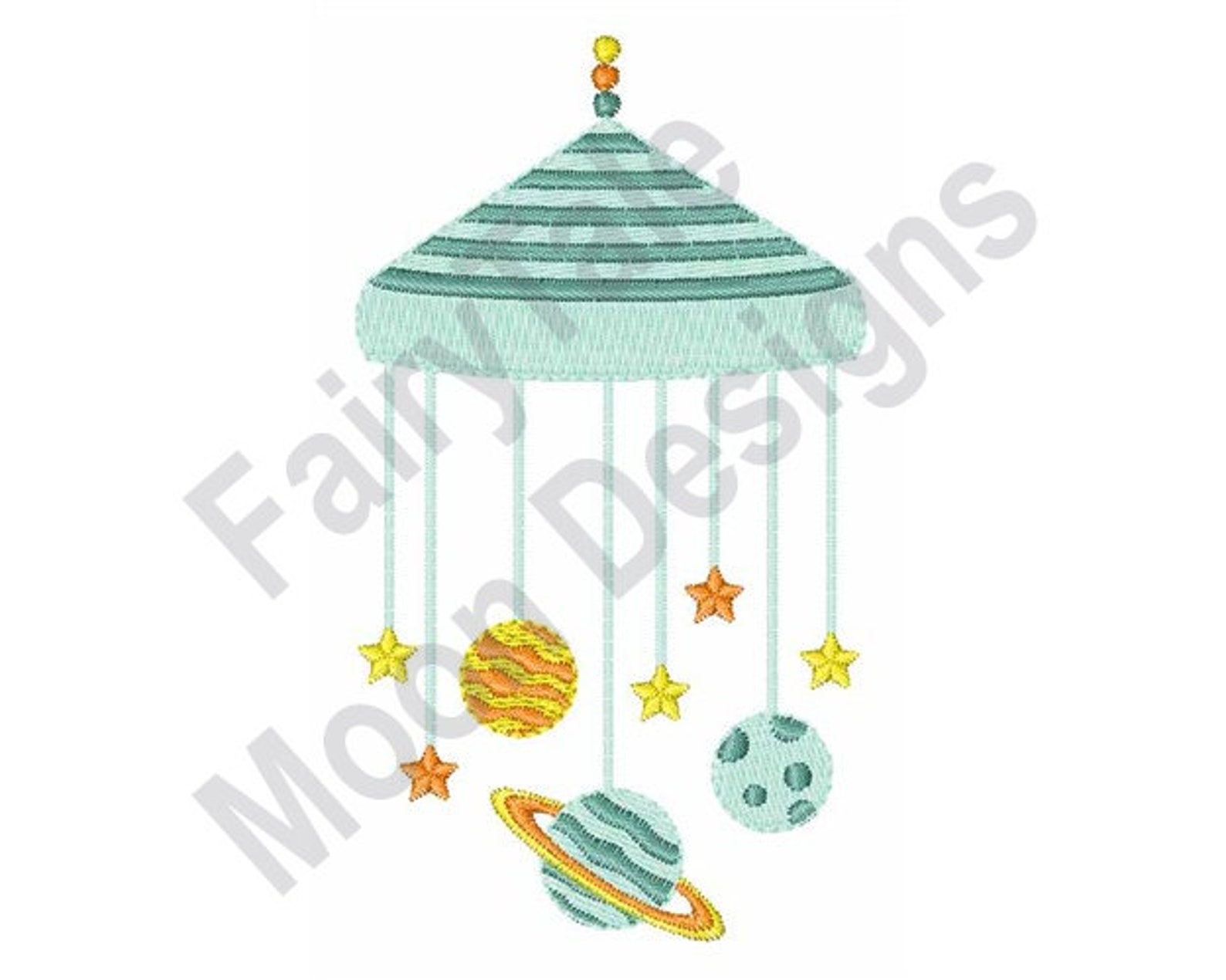 Solar System Mobile - Machine Embroidery Design, Nursery Mobile ...
