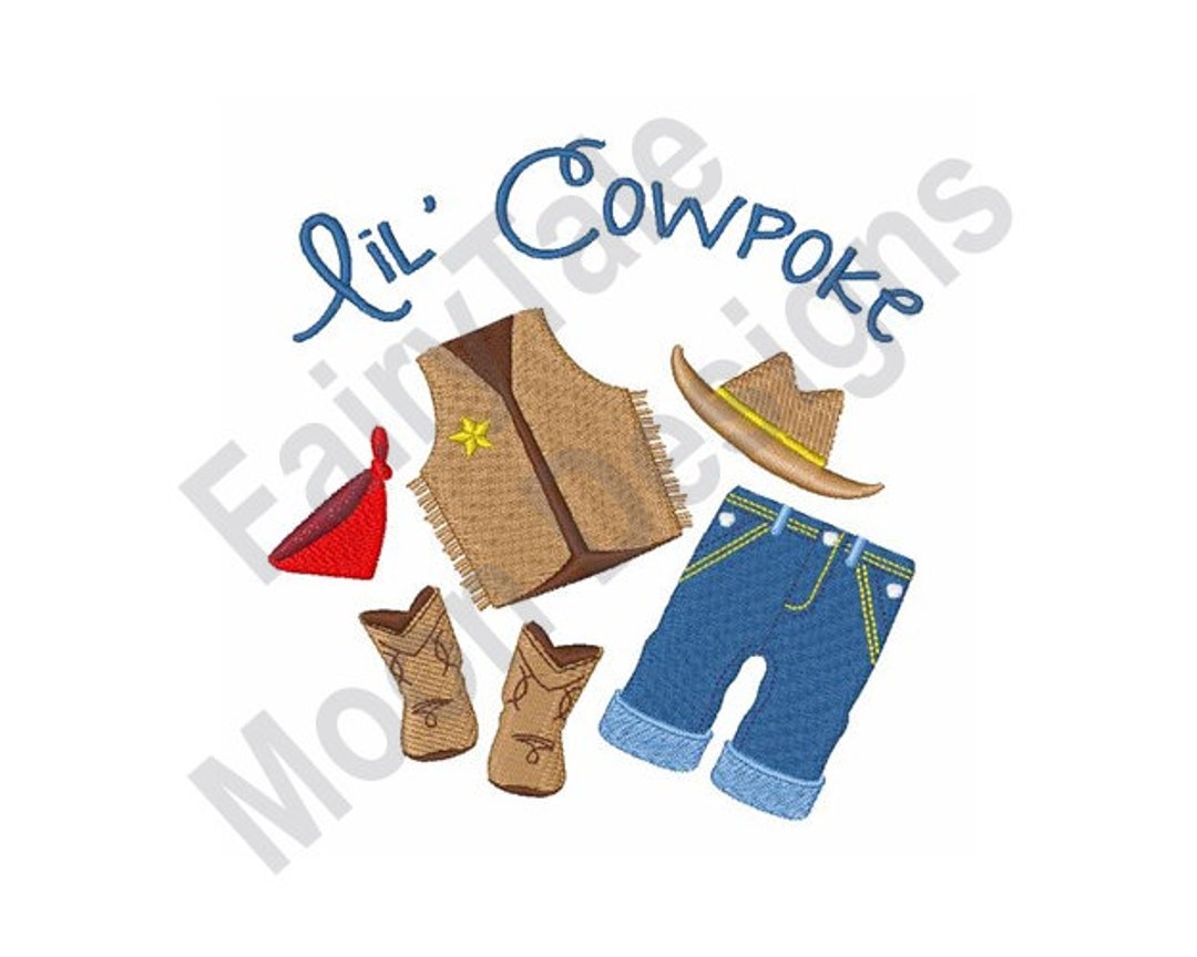 Lil Cowpoke - Machine Embroidery Design, Little Cowboy Costume ...