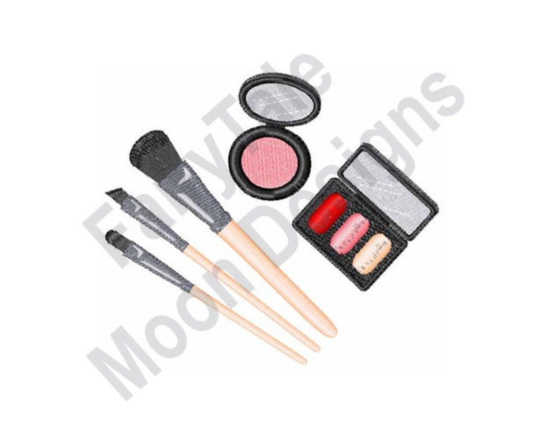 Makeup - Machine Embroidery Design, Face Brushes Embroidery Pattern ...