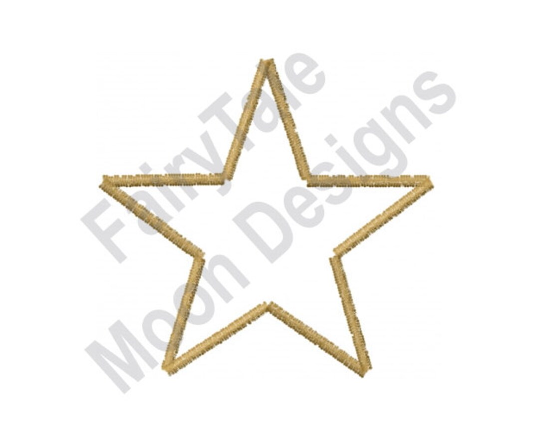 Star Outline Machine Embroidery Design, Star Shape Embroidery Pattern ...