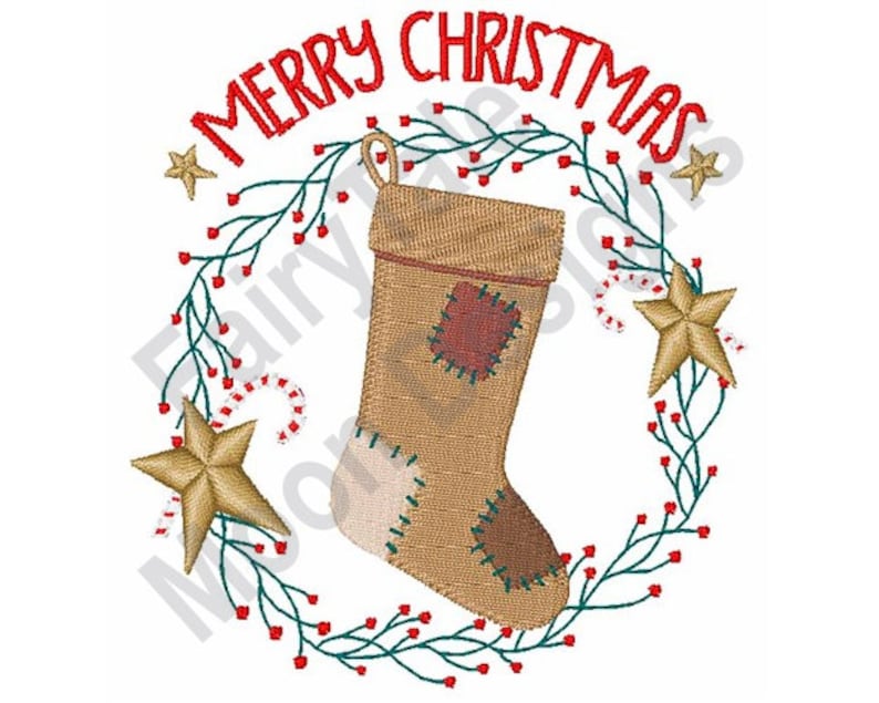 Merry Christmas Machine Embroidery Design Christmas Patched - Etsy