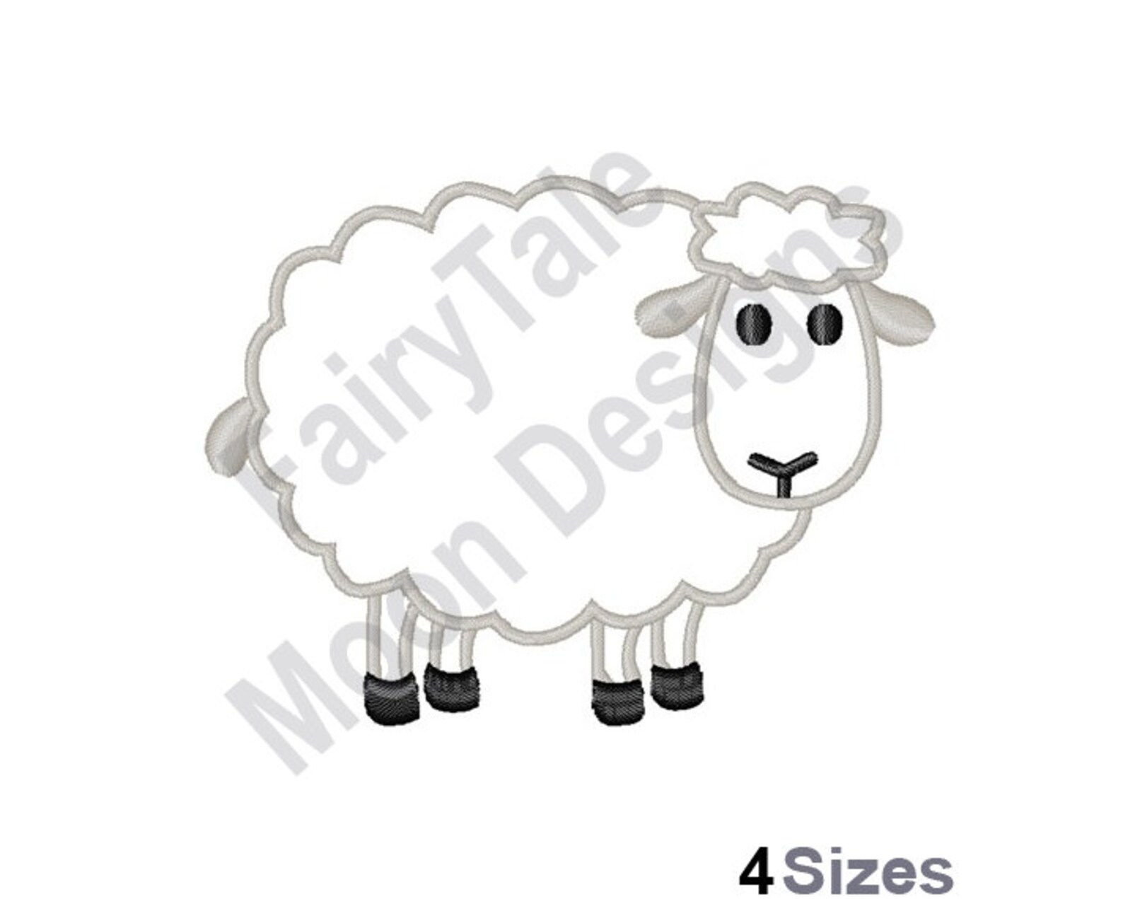 Sheep - Machine Embroidery Design, Sheep Outline Embroidery Design ...