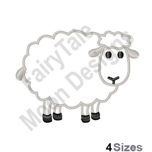 Sheep Machine Embroidery Design Sheep Outline Embroidery - Etsy