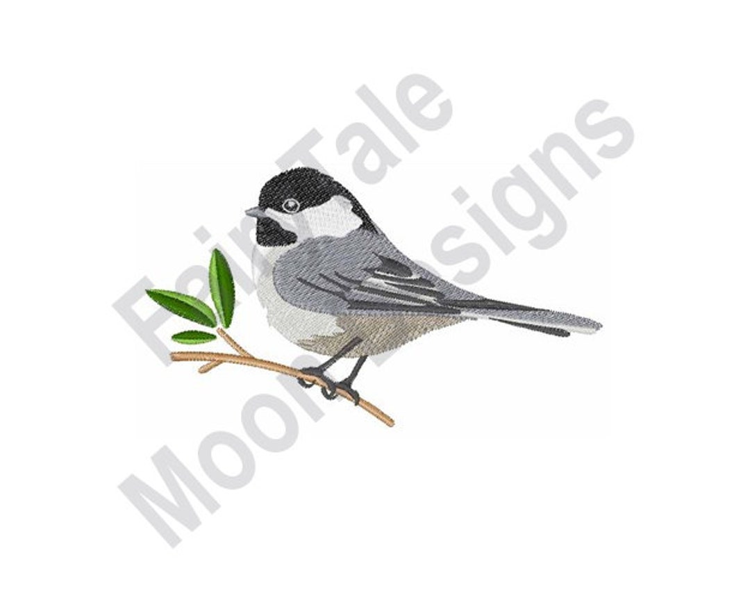 Black-capped Chickadee - Machine Embroidery Design, Chickadee ...