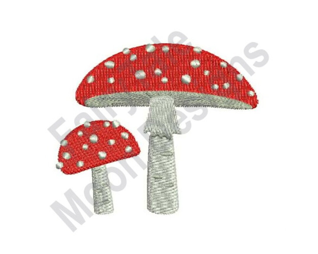 Red Toadstools - Machine Embroidery Design, Red Mushrooms Embroidery ...