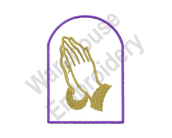 Praying Hands Machine Embroidery Design Christianity | Etsy