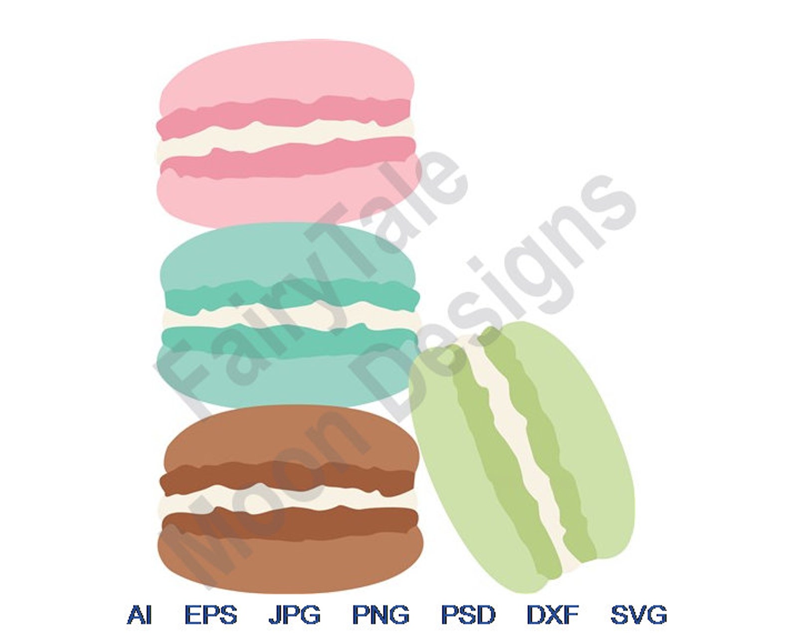 French Macarons Svg Dxf Eps Png Jpg Vector Art - Etsy Singapore