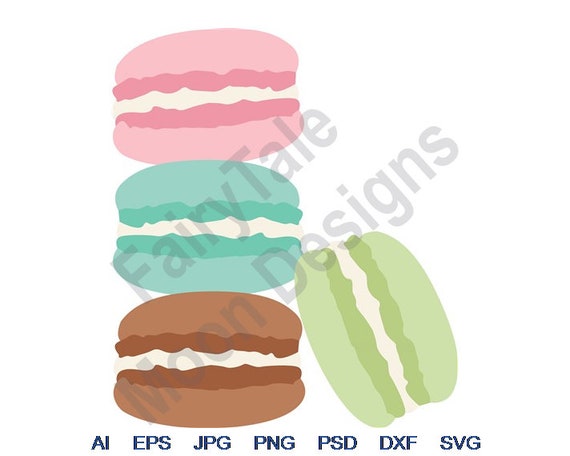 French Macarons Svg Dxf Eps Png Jpg Vector Art - Etsy