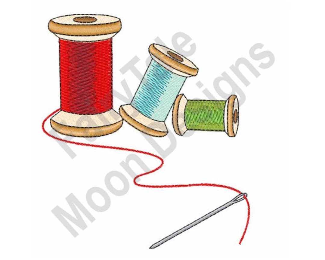 Thread & Needle - Machine Embroidery Design, Sewing Thread Embroidery ...