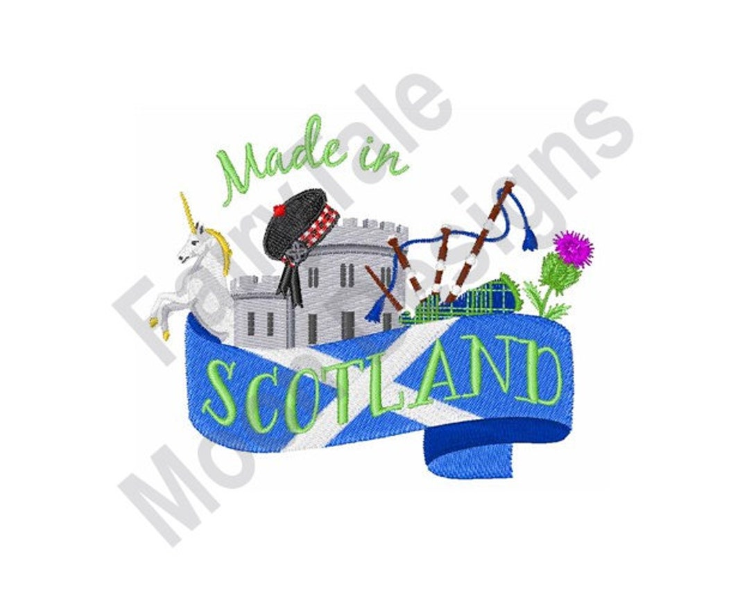 Made in Scotland - Machine Embroidery Design, Scottish Castle ...