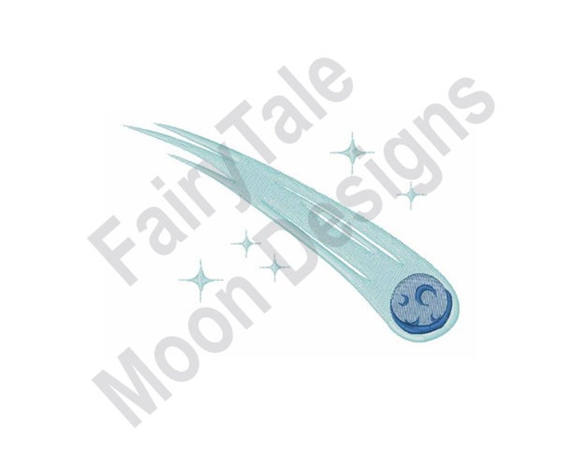 Shooting Star Machine Embroidery Design Falling Star | Etsy