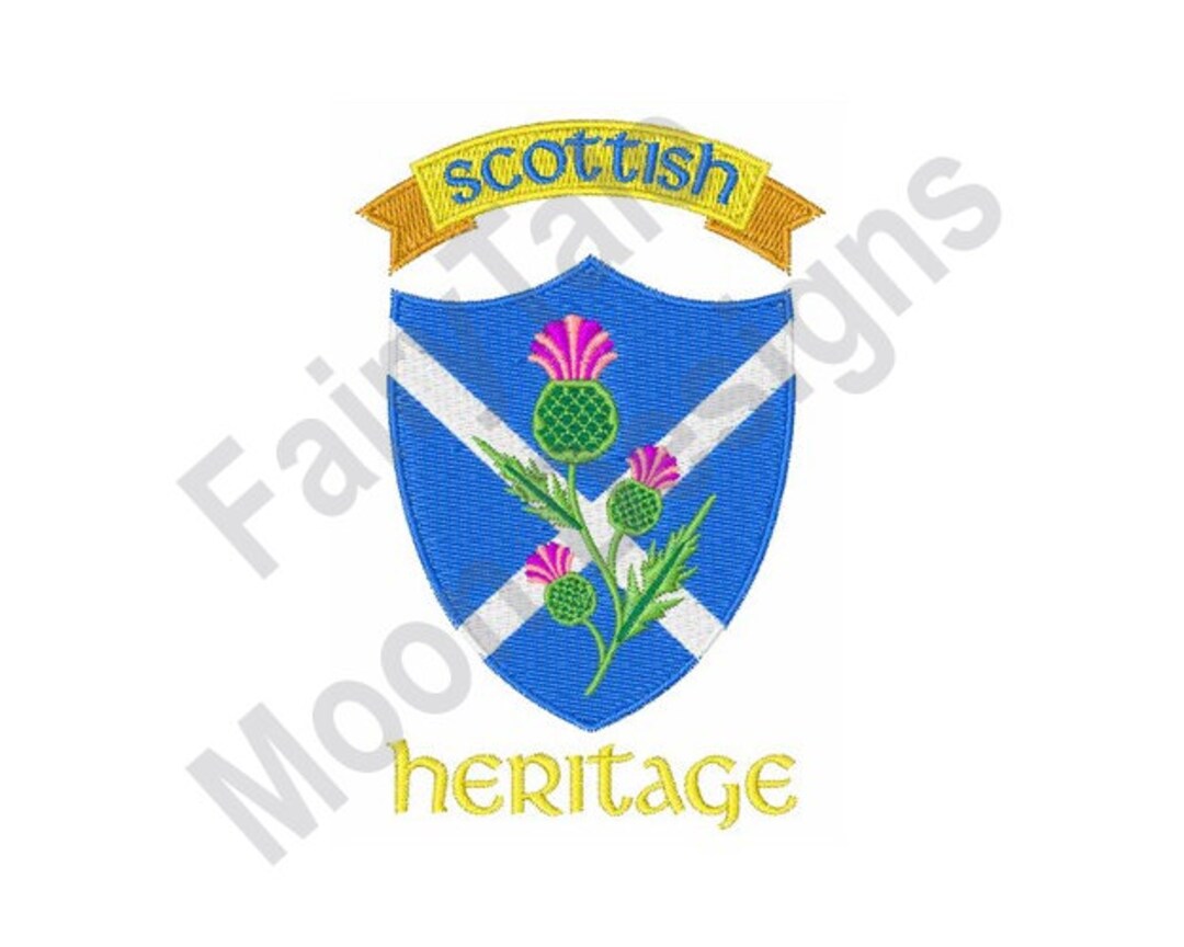 Scottish Heritage - Machine Embroidery Design, Saltire Shield Thistle ...