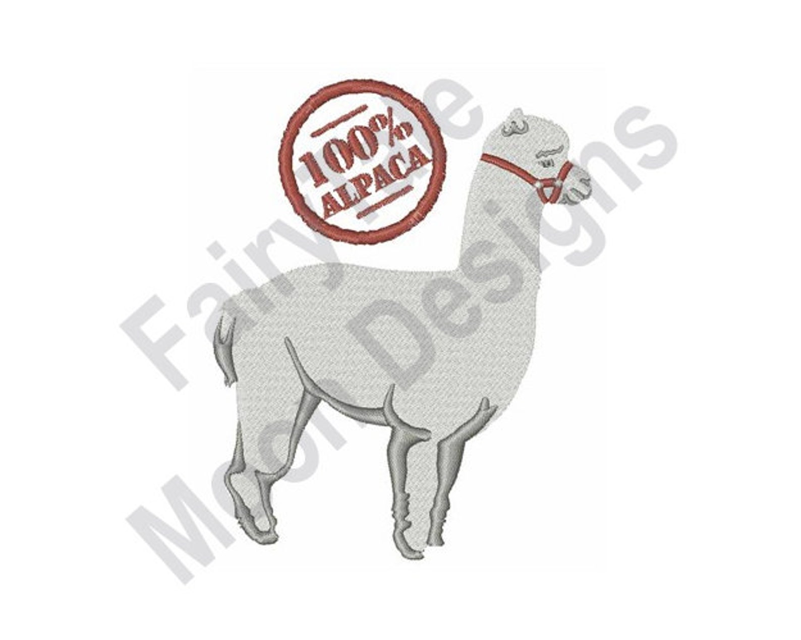 100% Alpaca Machine Embroidery Design Huacaya Alpaca - Etsy