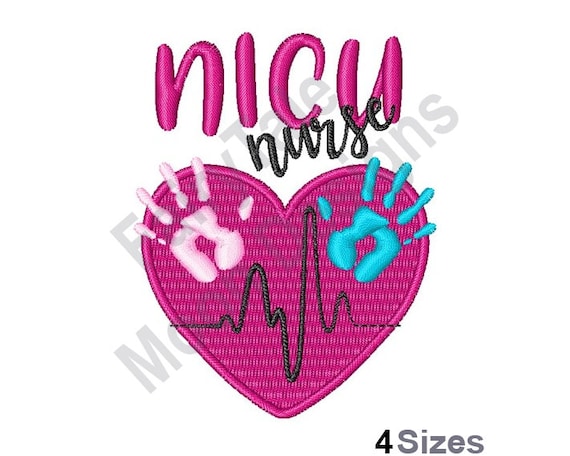 NICU Nurse Machine Embroidery Design Neonatal Nurse | Etsy