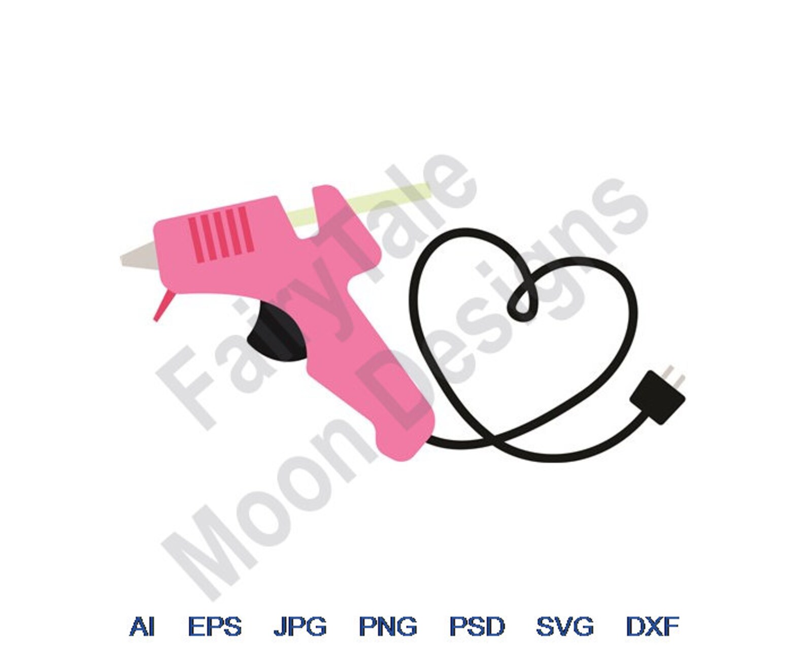 Hot Glue Gun Svg Dxf Eps Png Jpg Vector Art Clipart - Etsy