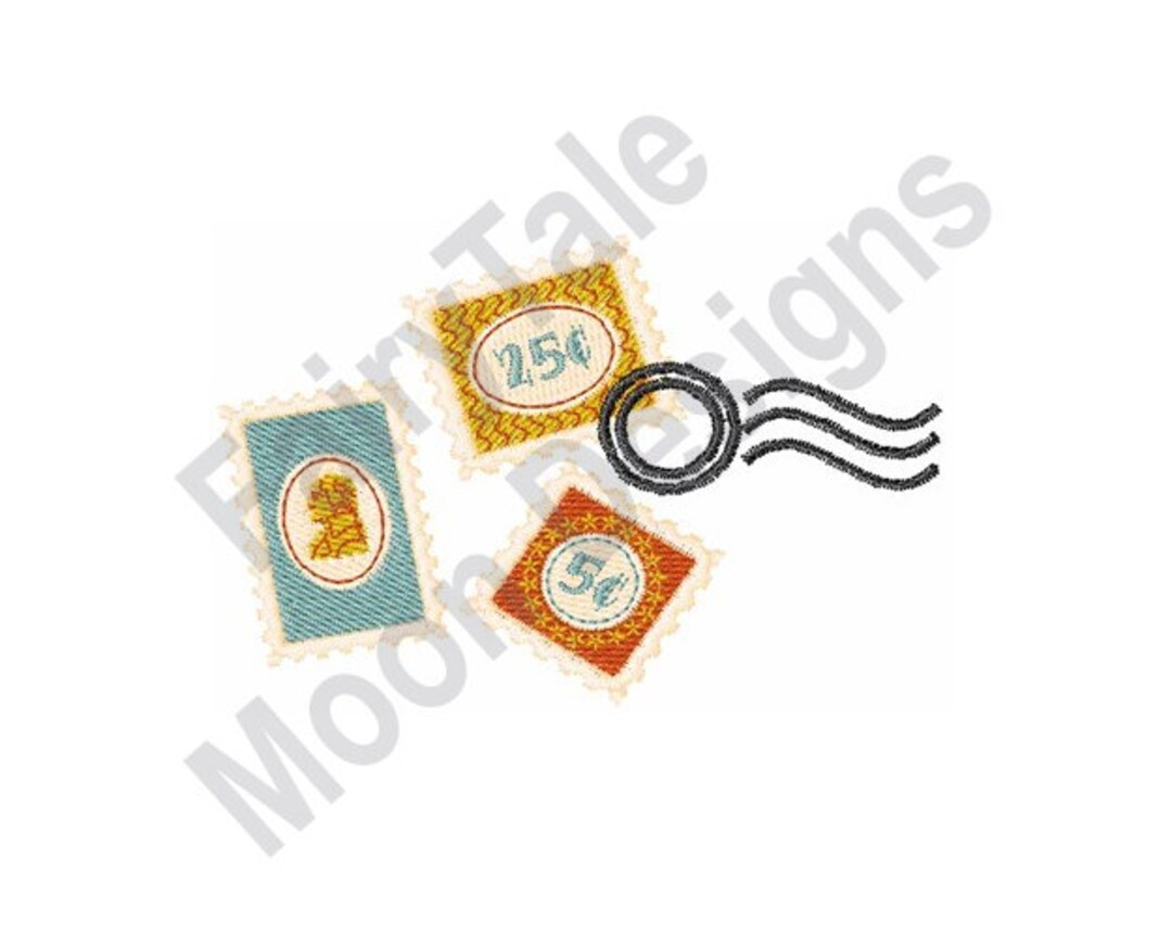 Postage Stamps - Machine Embroidery Design, Post Office Postage Stamps ...