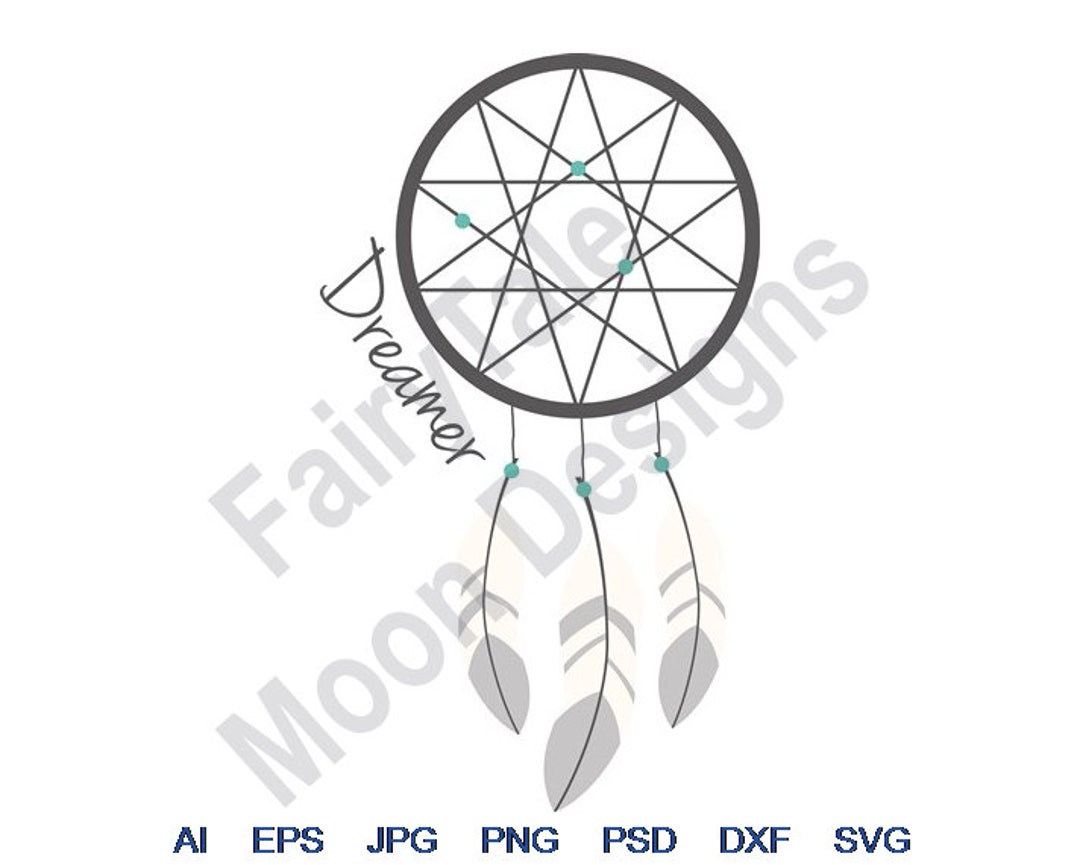 Dreamer - Svg, Dxf, Eps, Png, Jpg, Vector Art, Clipart, Cut File, Dream ...