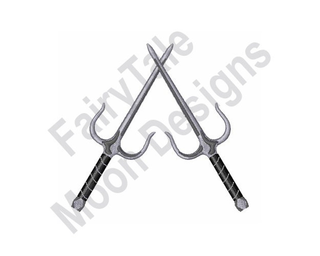 Sai Weapons - Machine Embroidery Design, Sai Hand Weapon Embroidery ...