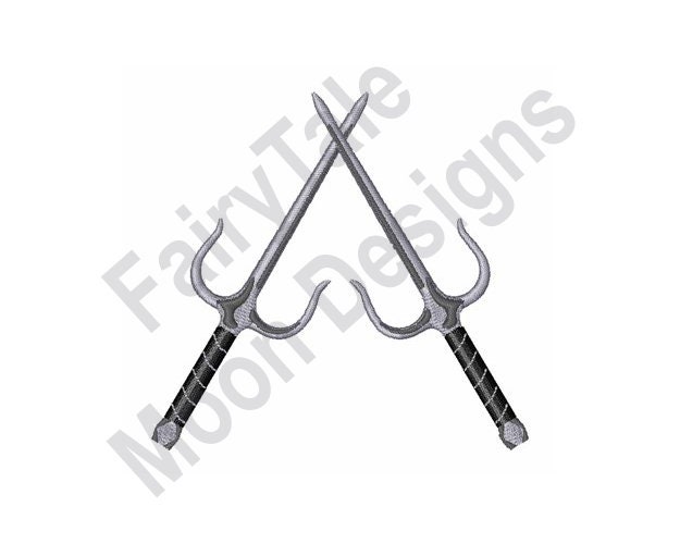 Sai Weapons Machine Embroidery Design Sai Hand Weapon - Etsy