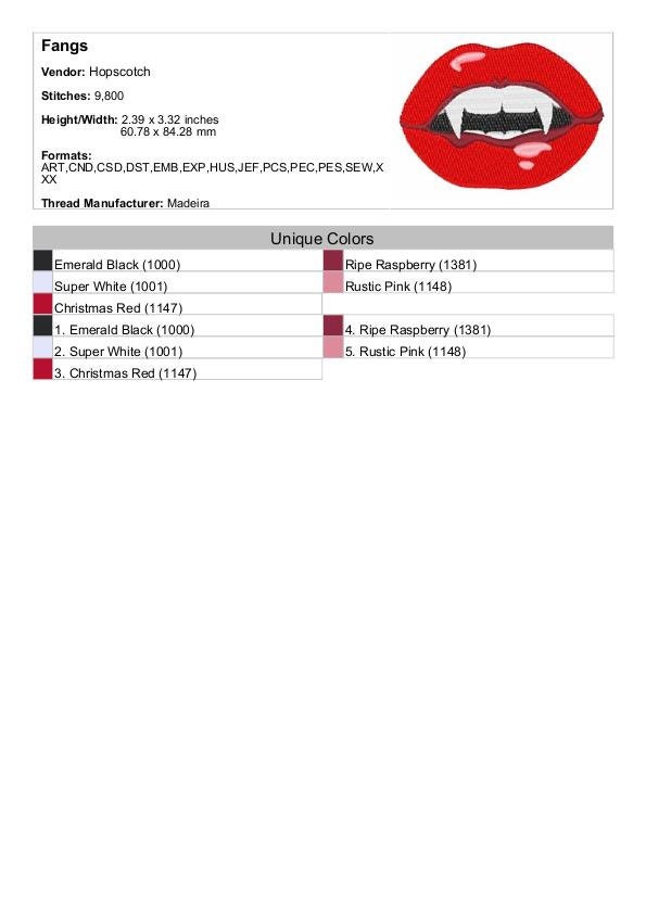 Vampire Fangs Machine Embroidery Design Vampire Mouth - Etsy